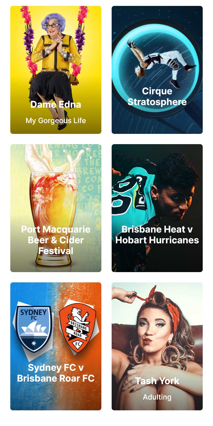 Tickets for Sport, Concerts, Theatre, Arts, Family Events, Comedy, Festivals | Ticketek Australia